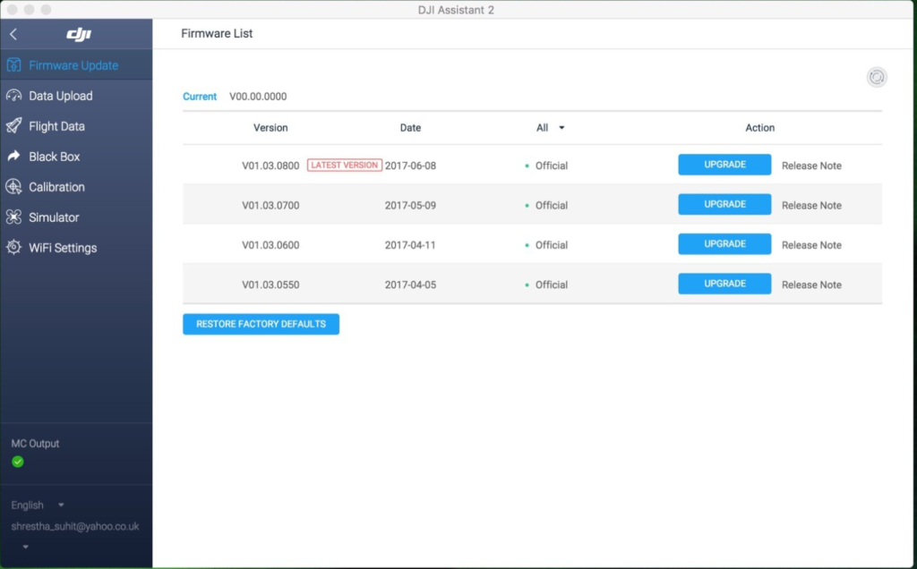 نرم افزار Dji assistant 2 - drdji